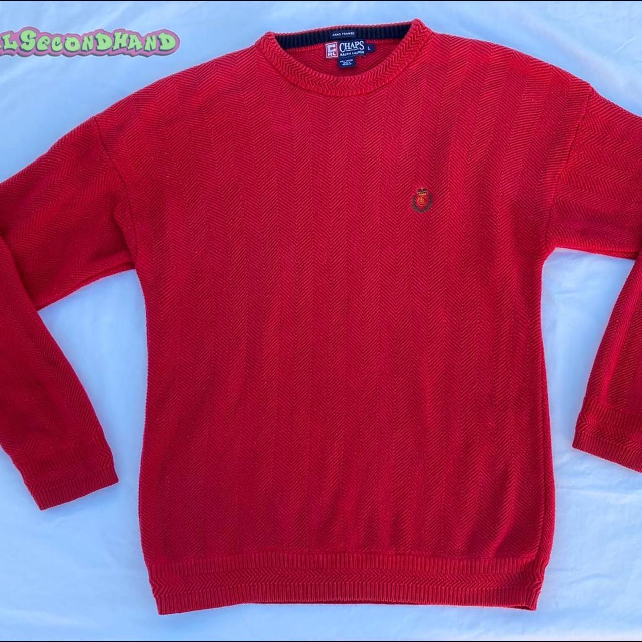 Chaps Ralph Lauren hand framed knit sweater mens... - Depop