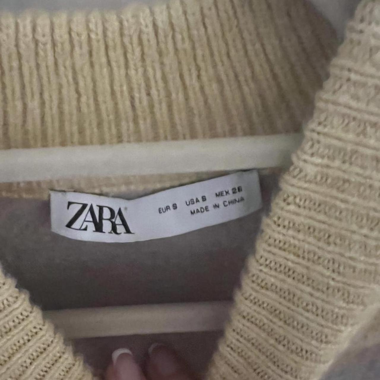 Super Soft Wool Style Zara Checked Jumper With Star Depop