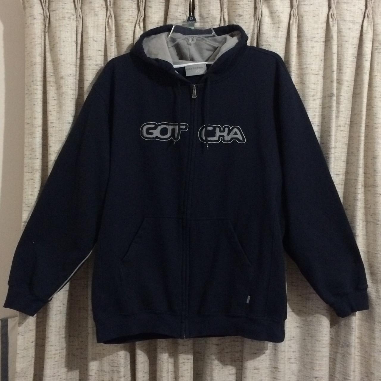 Gotcha Spellout Fleece Hooded Jacket, Brand: Gotcha,... - Depop