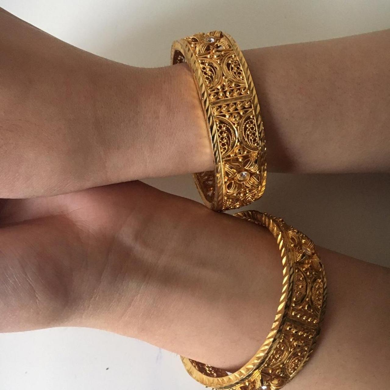 Preloved gold bangles from Nargis Collections #asian... - Depop