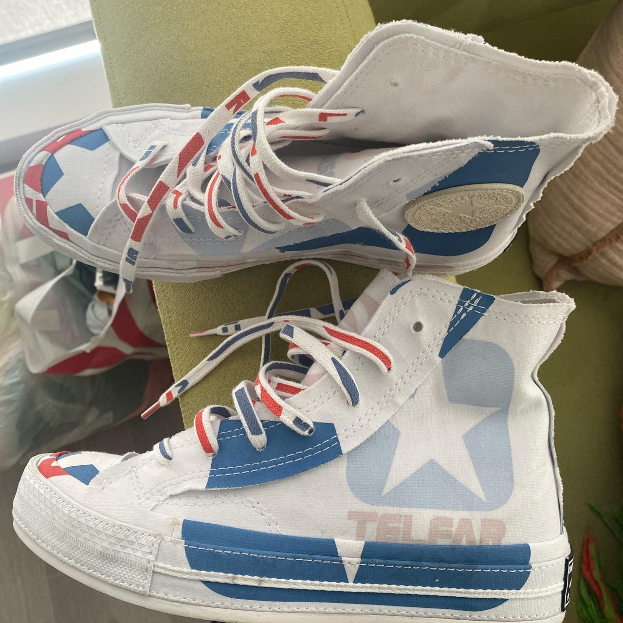 Telfar x Converse collab 🪡 Worn once: Basically... - Depop