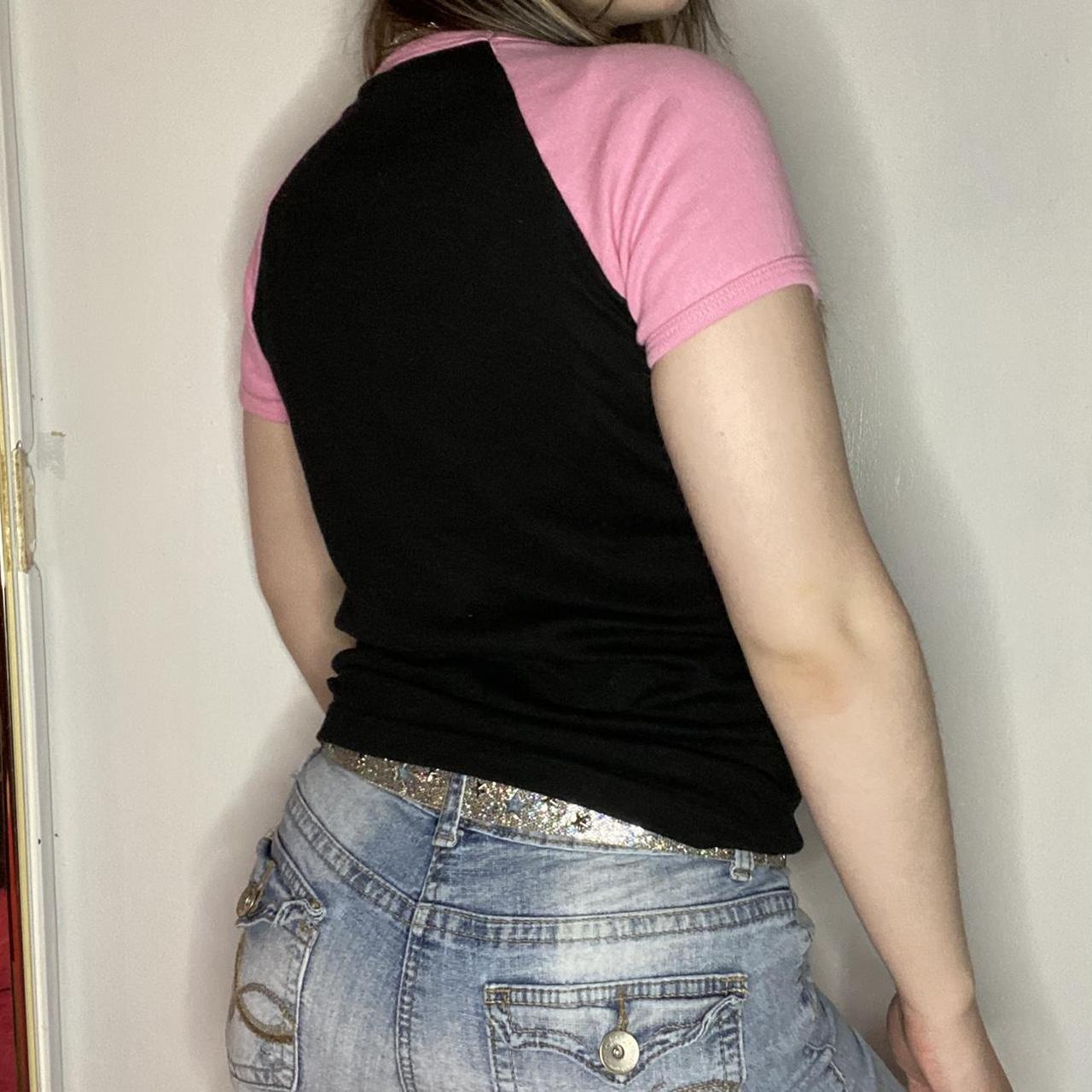 SOPHISTICAT Y2K CAT PINK SLEEVE BABY TEE 🐈‍⬛💕 ★ super... - Depop