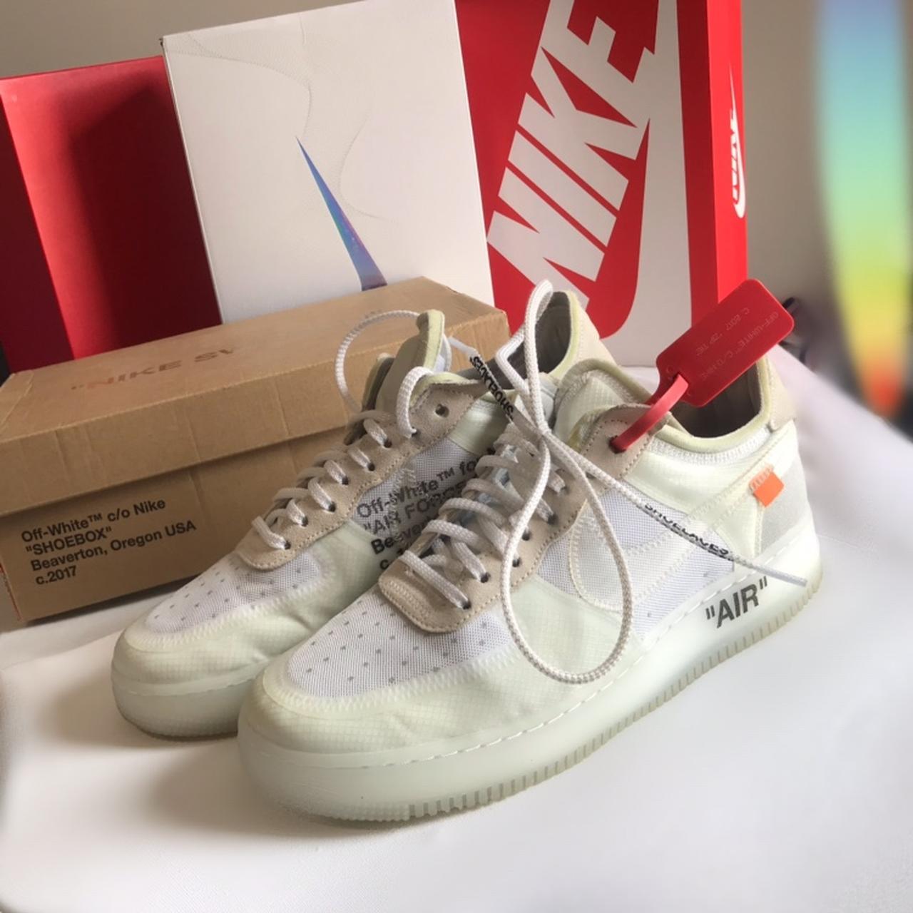 Off White x Nike (The Ten) Air Force 1 White/ see... - Depop