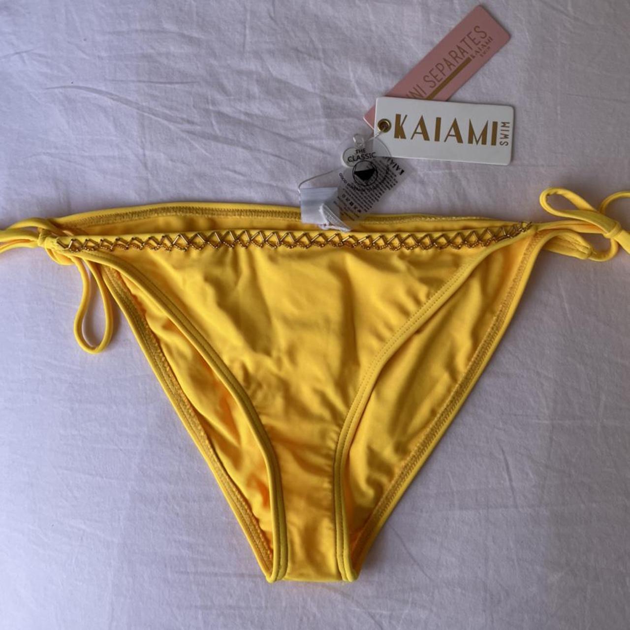 Free Shipping Yellow Sequinned Kaiami Bikini Depop