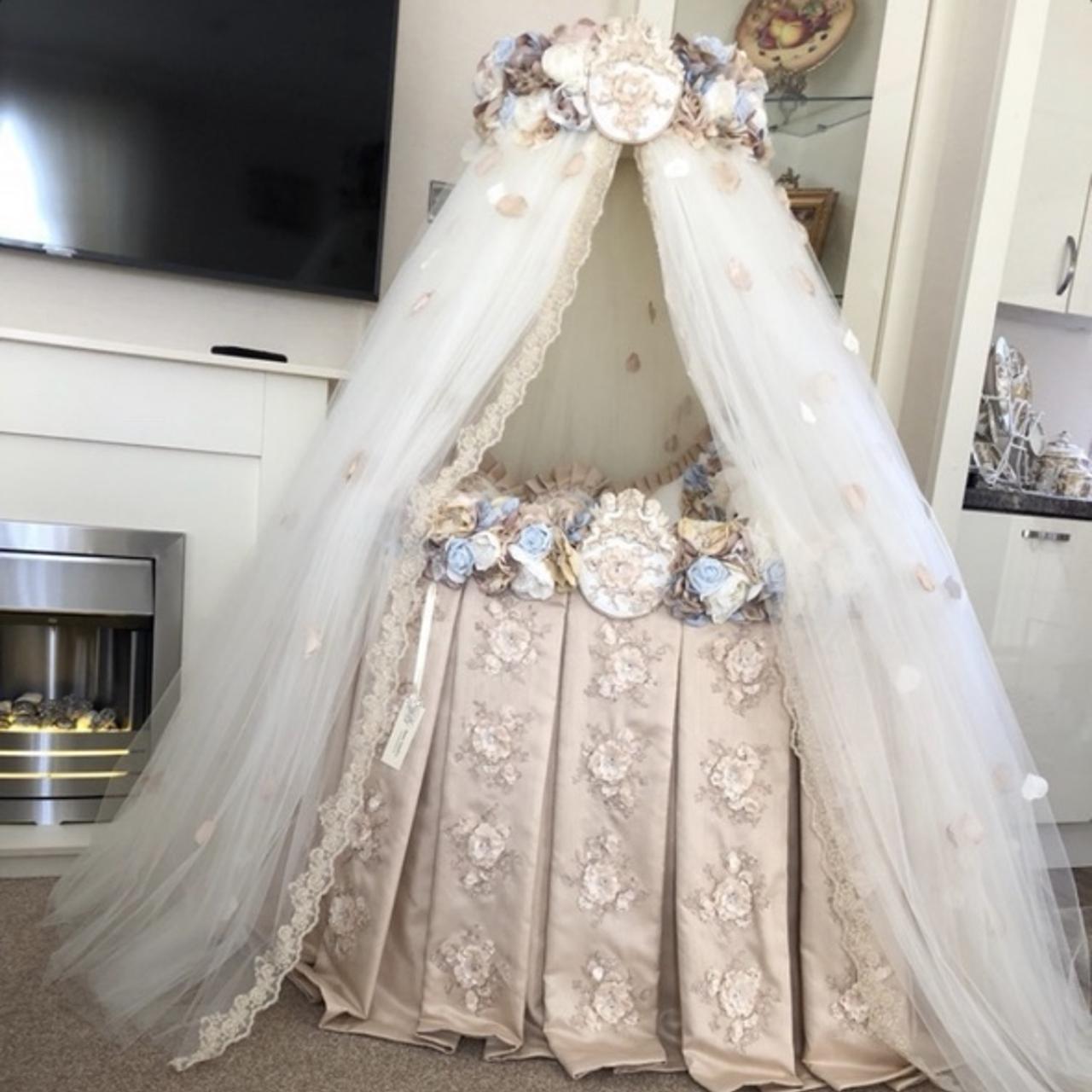 Anna Sander bespoke handmade baby cot with hand... - Depop