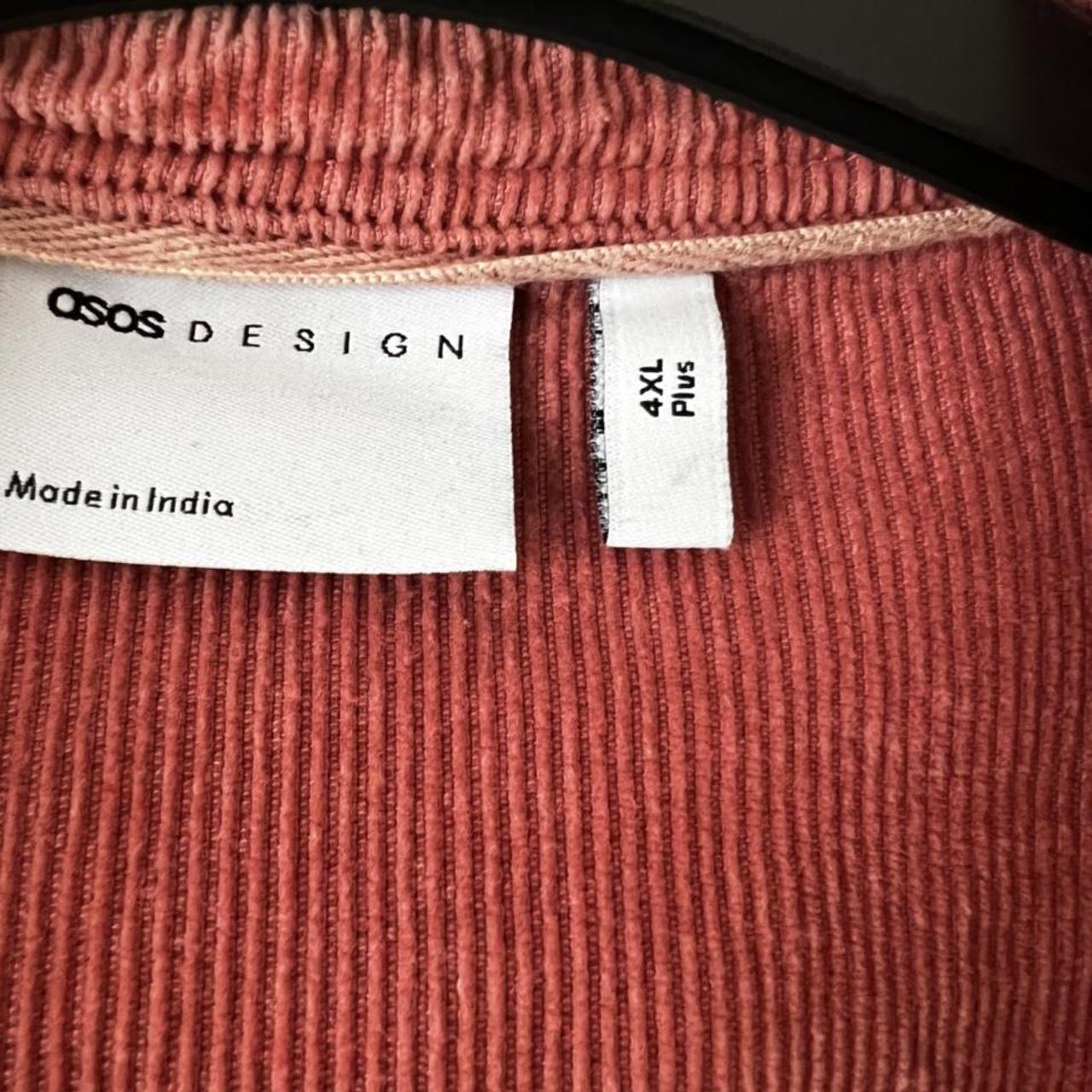 Asos design oversized cord long sleeve shirt size... - Depop