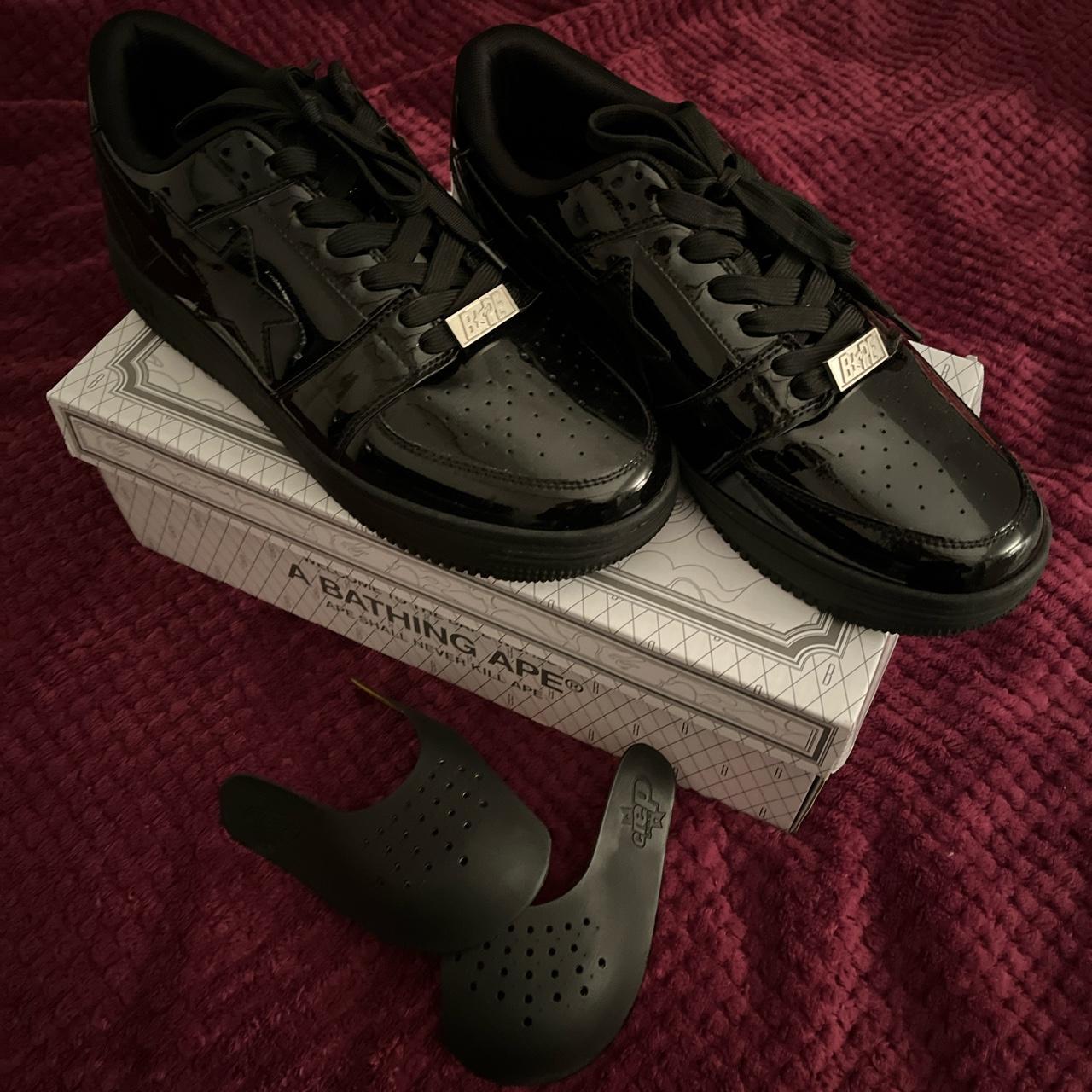 Classic Bapestas (Patent black leather, UK 9.5)... - Depop