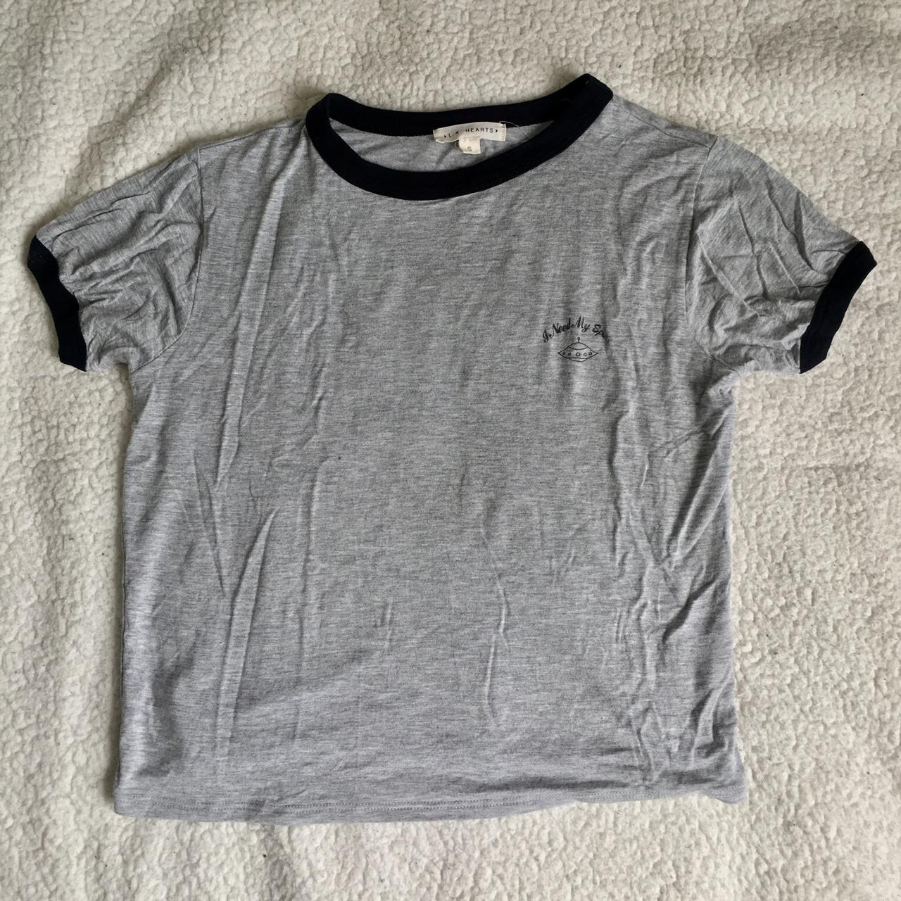 pacsun grey ringer tee 🖤 -never worn, but the print... - Depop