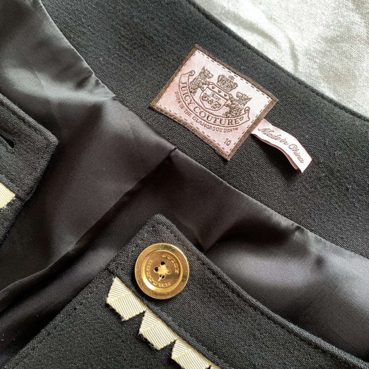 juicy couture button up shirt sleeve black top,... - Depop