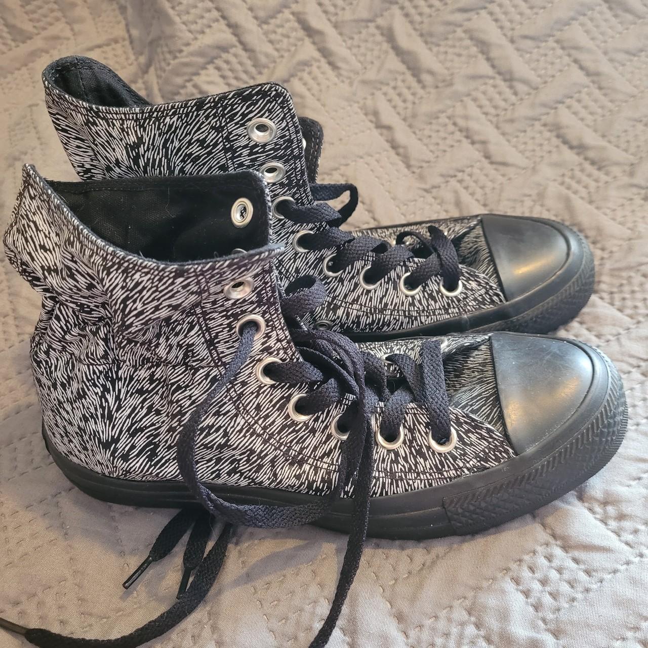 Reflective converse All-stars high tops. These shoes... - Depop