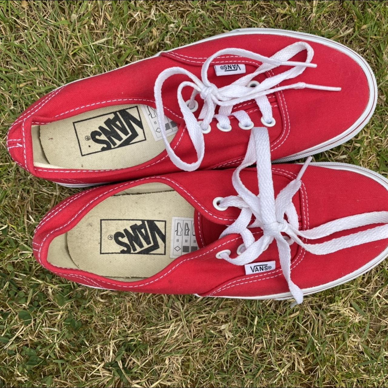 Vans Women's Red Trainers | Depop