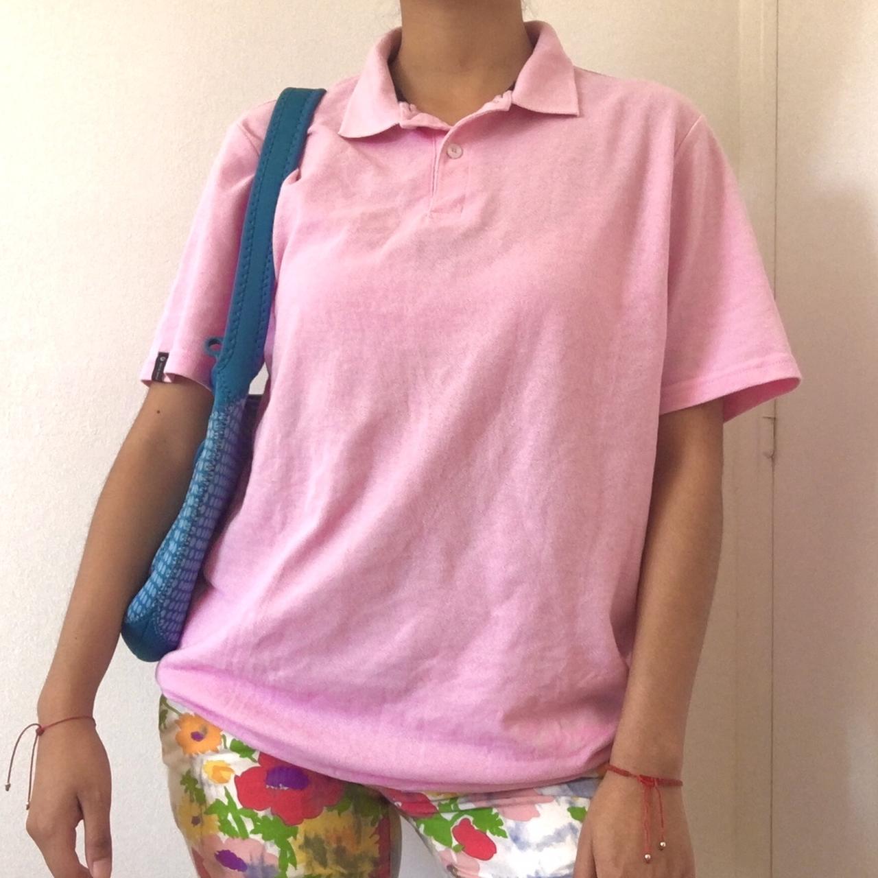 coolest baby pink polo L - XL made in... - Depop