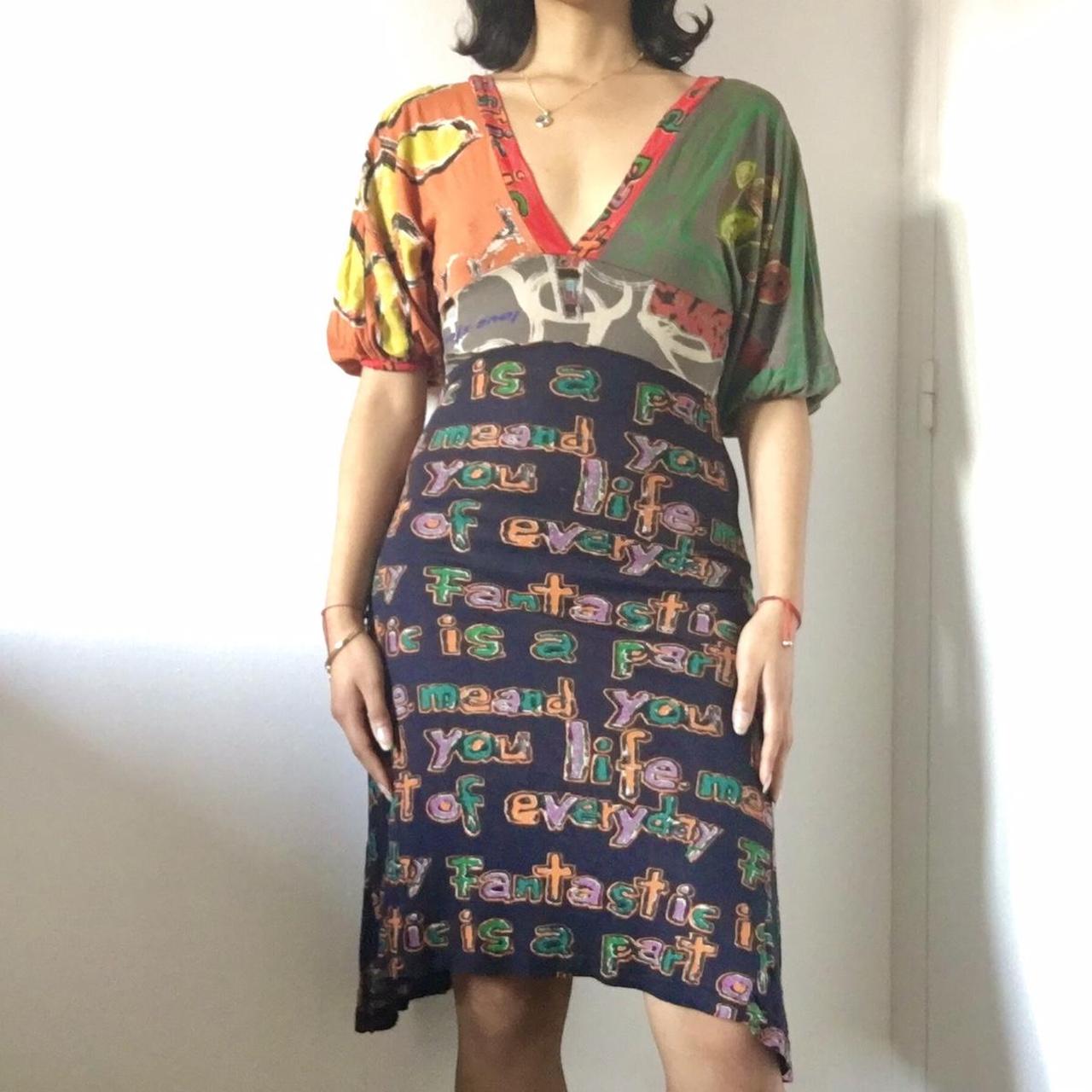 beatiful y2k / 90s VINTAGE multicolor boho midi... - Depop