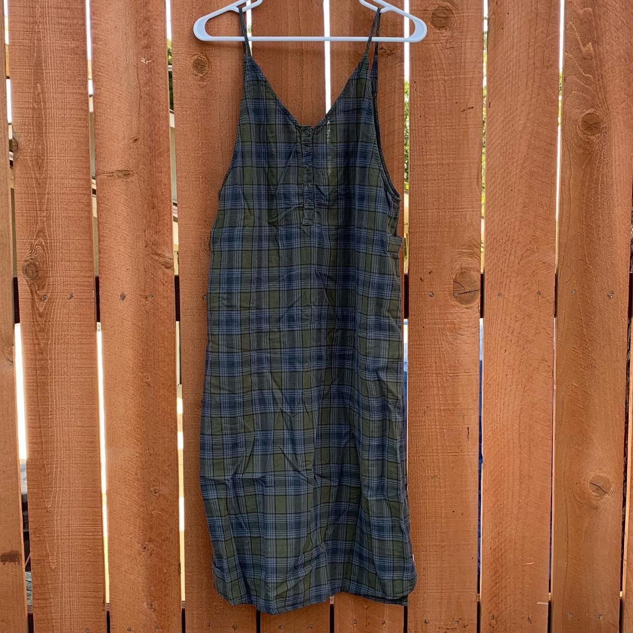 Green Plaid Hurley Dress 🦆 •Size : Medium ( fits... - Depop