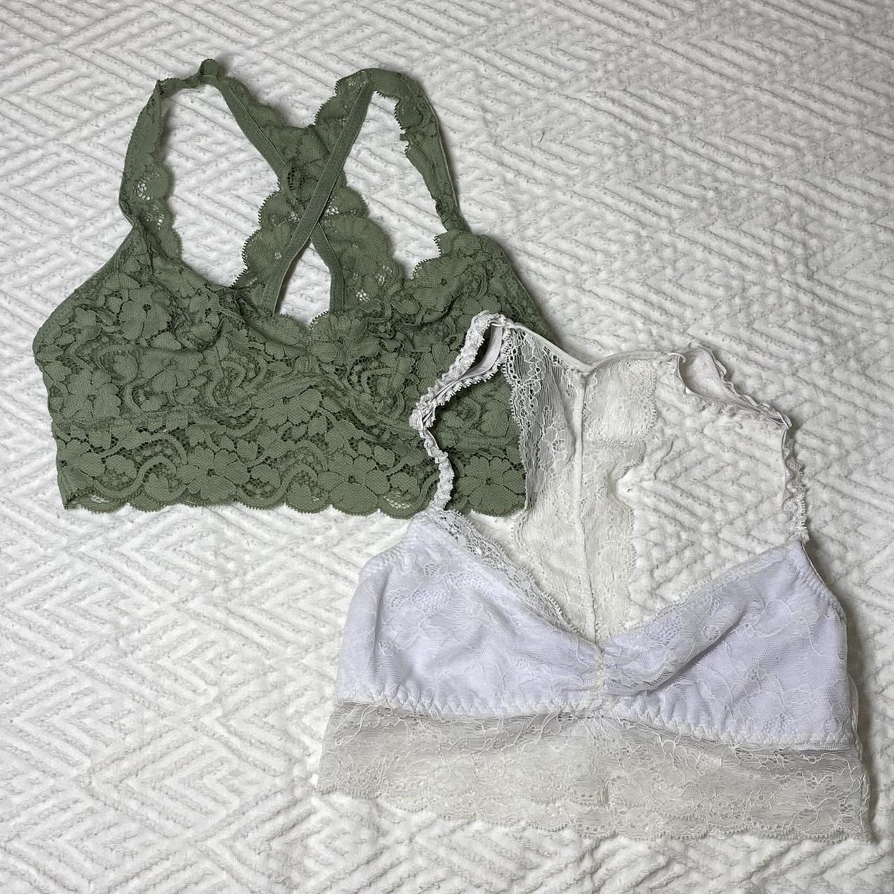 Super cute bralettes!! Green is Xhilaration, White... - Depop