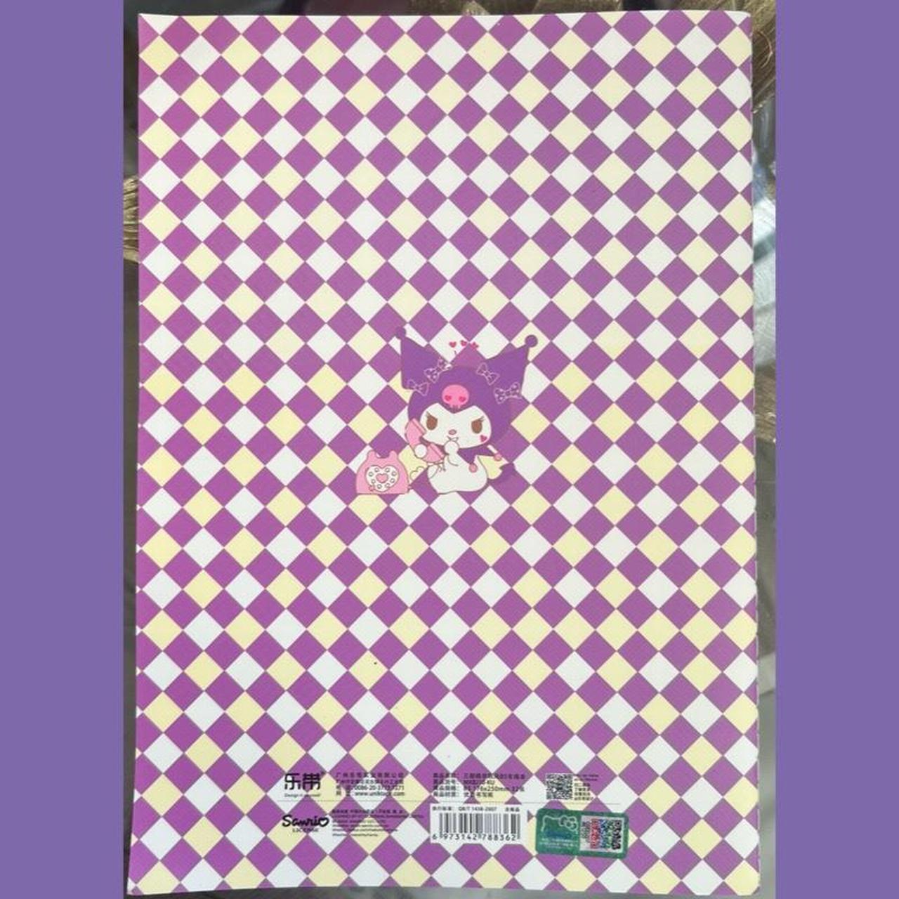 Kuromi notebook purple B5 lined Sanrio kuromi... - Depop