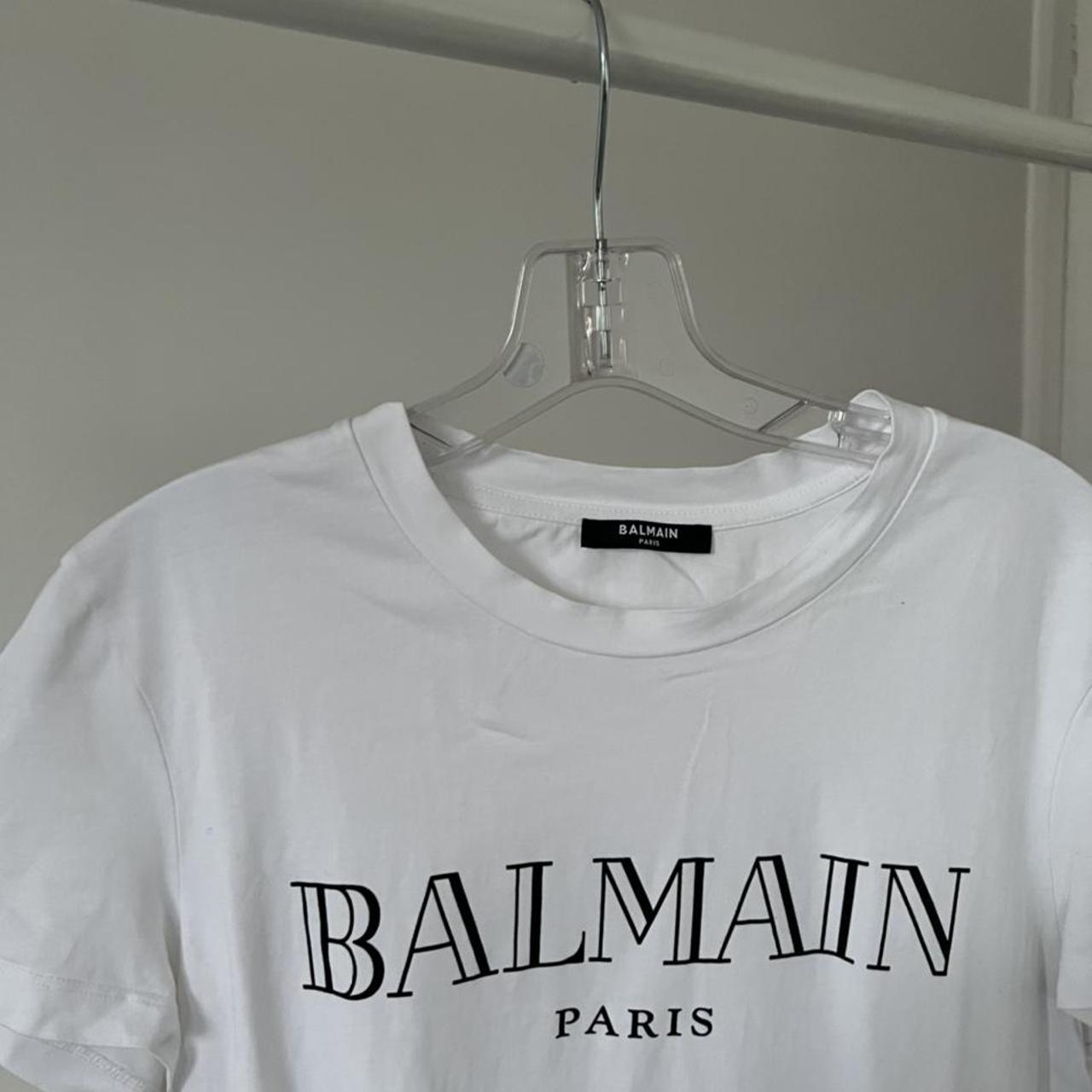 Balmain Men's White T-shirt | Depop