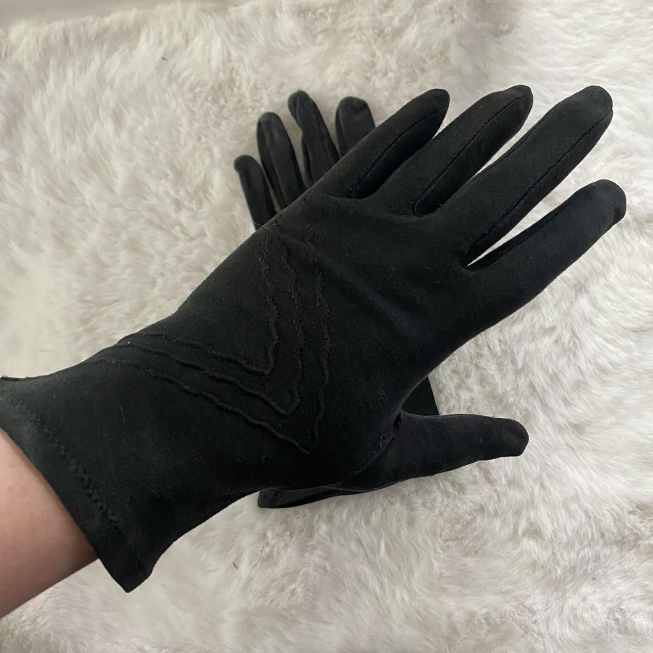 Black Vintage Cotton Gloves Vintage cotton gloves... - Depop