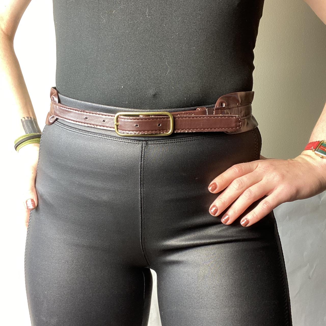 GAP • Brown Vegan Leather Ruffle Belt The cutest... - Depop