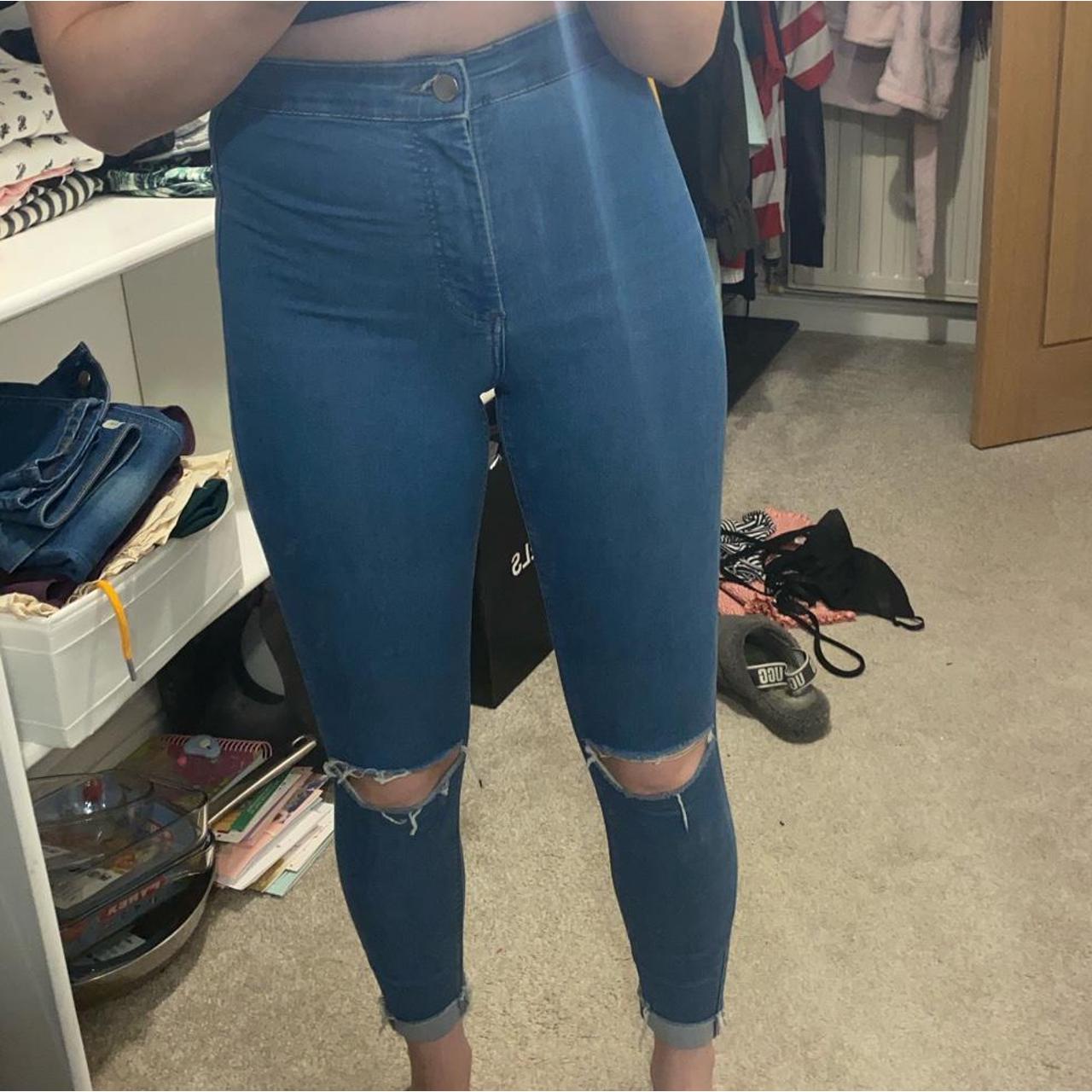 Blue ripped knee Joni jeans💙 W28 L32 Had plenty of... - Depop