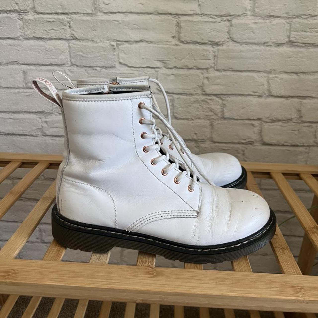 Gorgeous all white Doc Martens! Good condition, but... - Depop