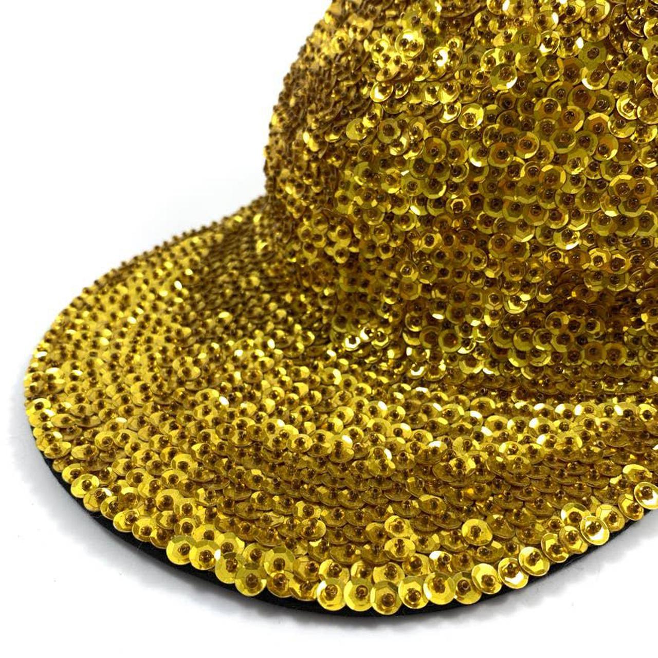 Rare 1980's gold sequin baseball cap by FASHION... - Depop
