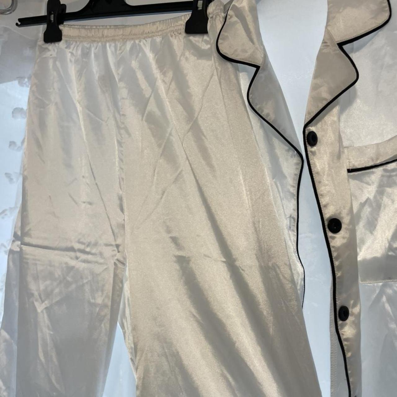 Brand new size 8/10 white silk satin bridal pyjamas... - Depop