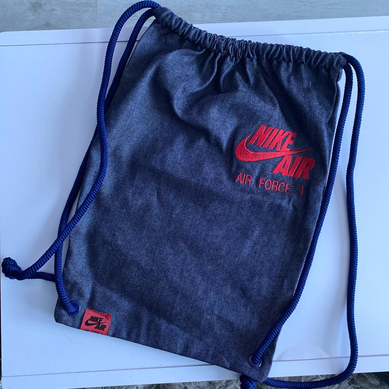 Denim Nike drawstring bag Brand new - Depop