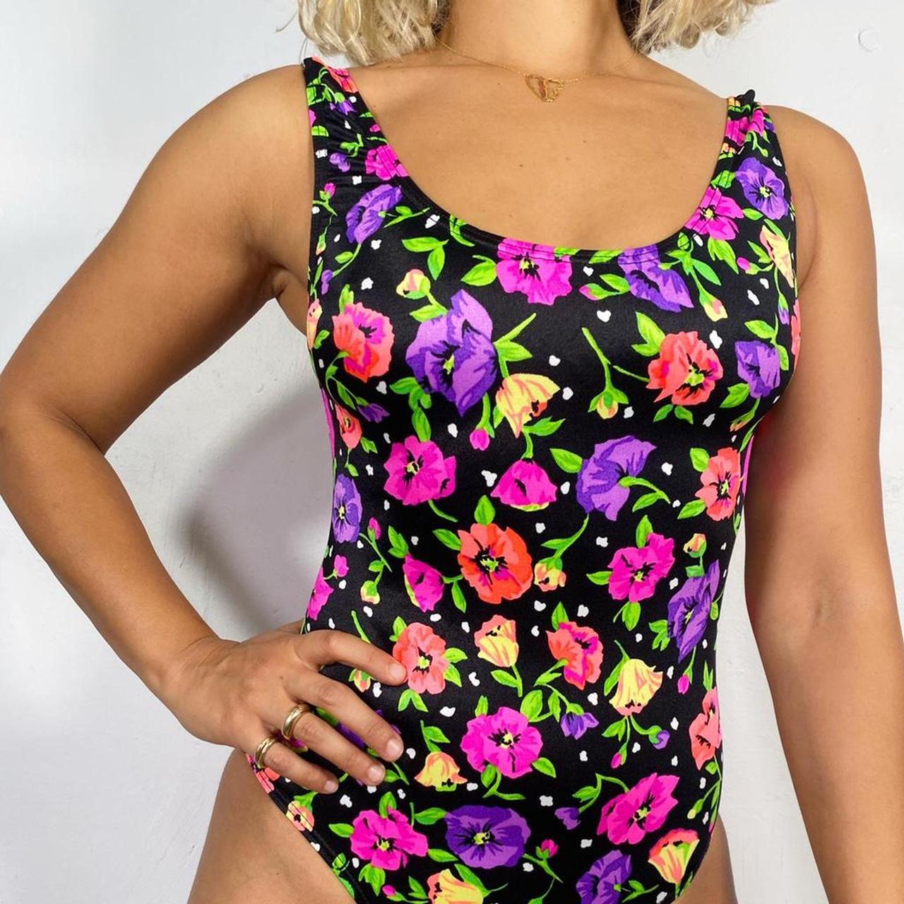 Cheeky colourful floral one piece ready for the... | Depop