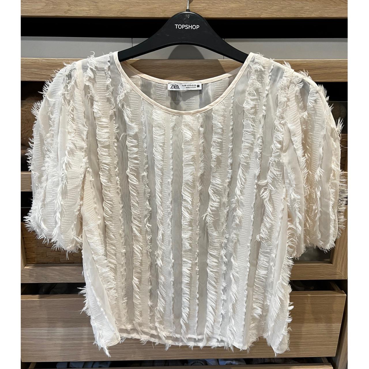 Zara Women's Cream Blouse | Depop