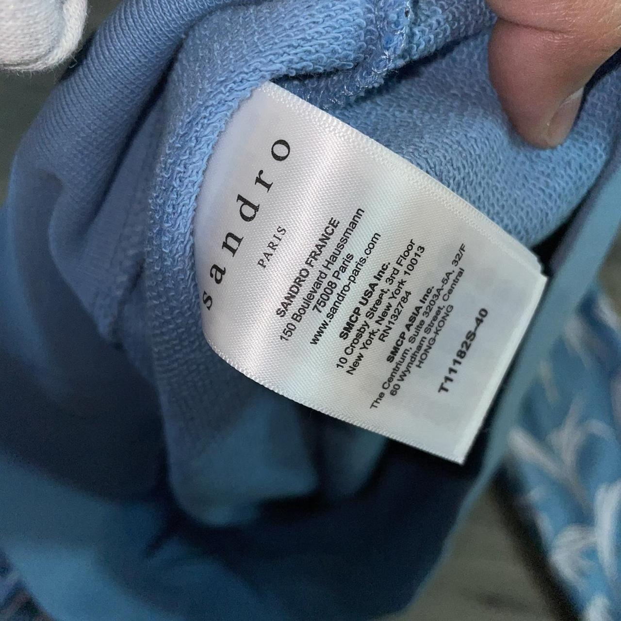 Sandro Baby blue Crewneck sweater Measurements/ pit... - Depop