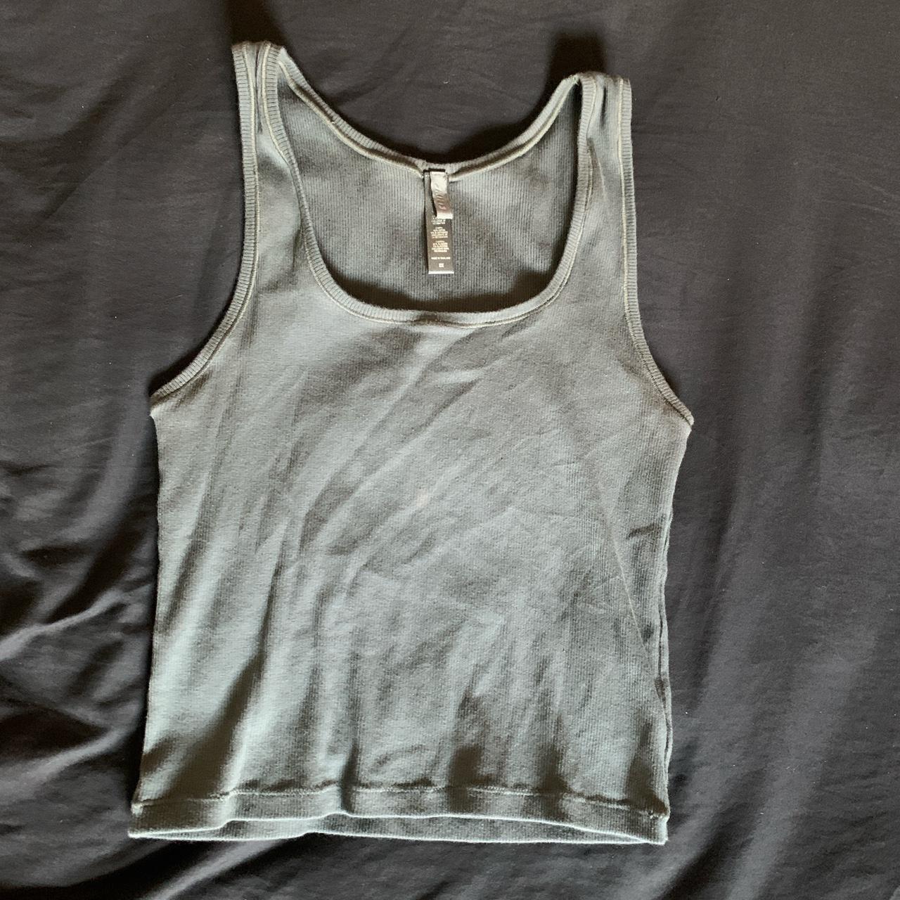 Skims deep sea ribbed cotton tank Size - 2x #skims... - Depop