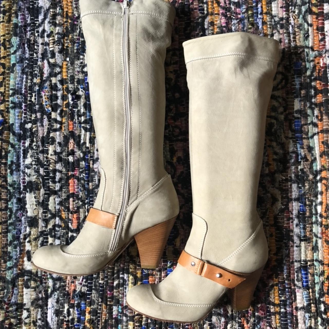 Women’s 6.5!!! Italian leather boots!!! Lightly... - Depop