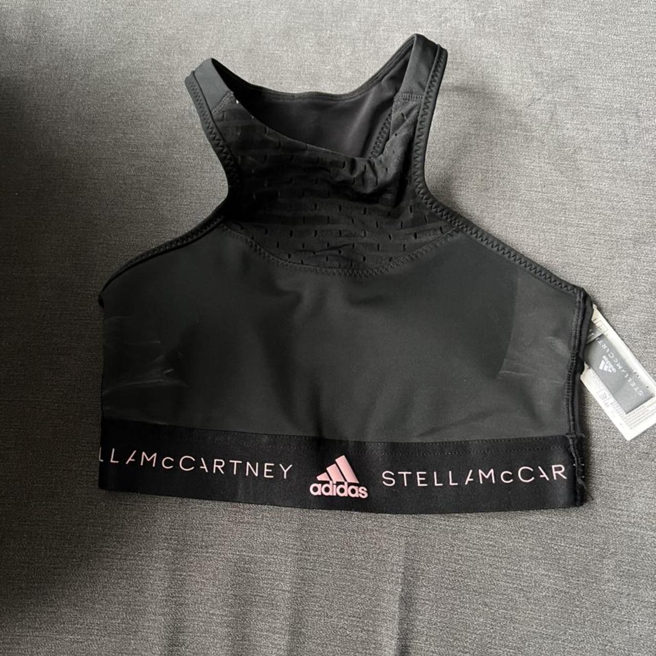 Stella McCartney Women's Pink and Black Bra | Depop