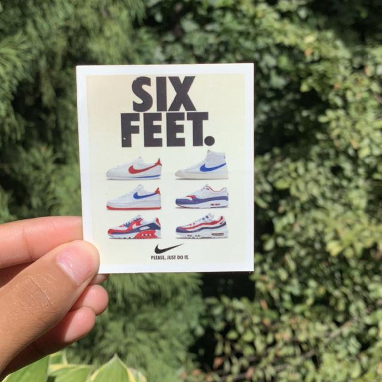 “6 FEET” Laptop Stickers A modern twist on Nike’s... - Depop