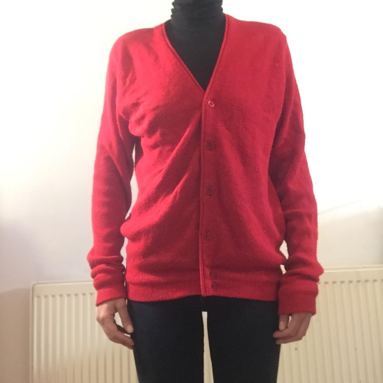 Men's Red Cardigan | Depop