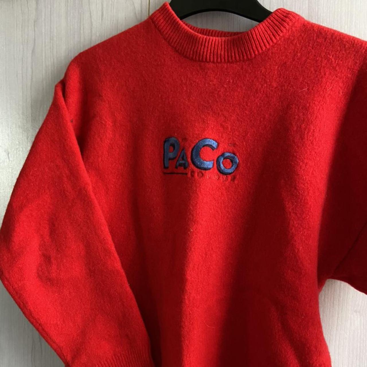 - Vintage Paco red jumper - 100% wool - Size M/L... - Depop