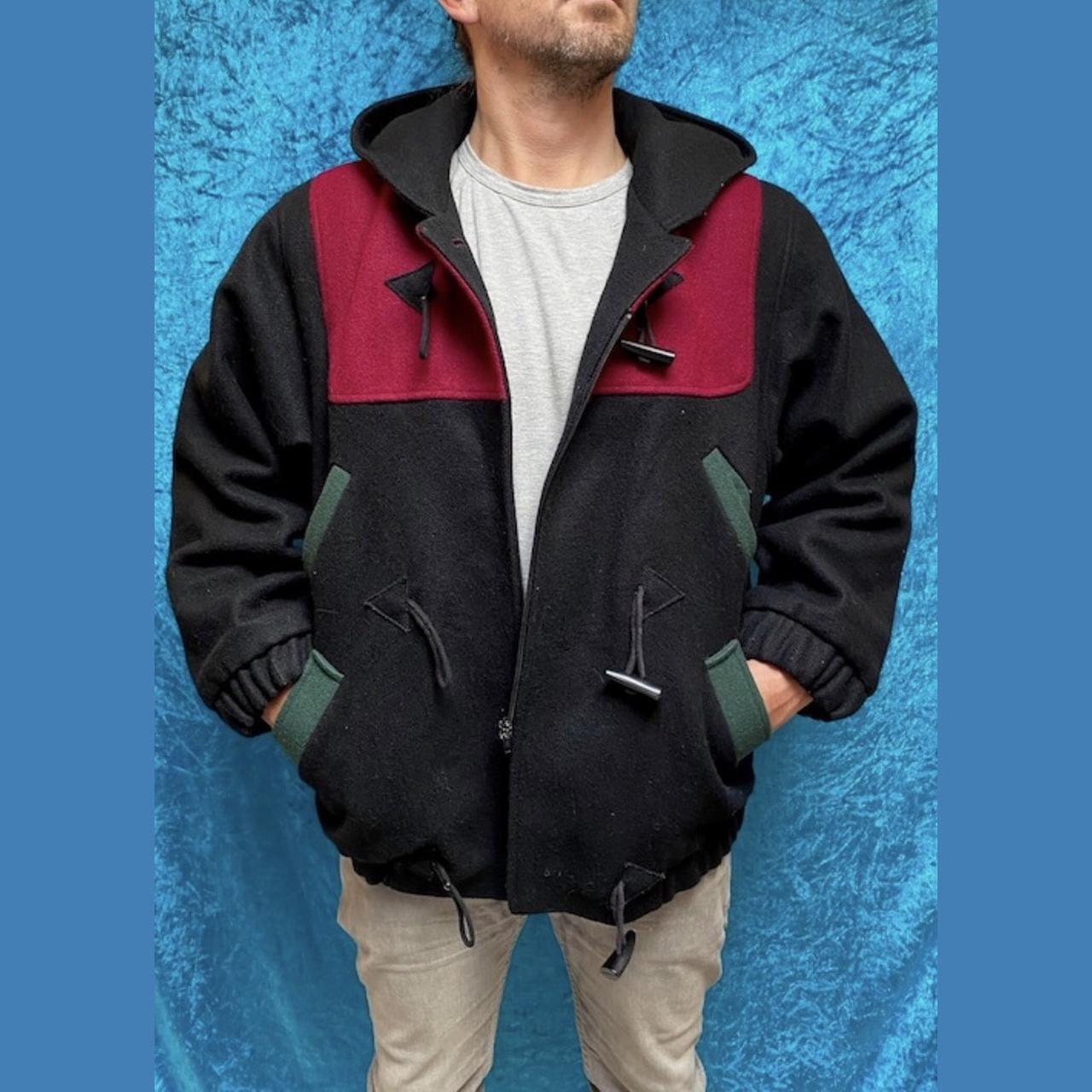 VINTAGE WOOL DUFFLE BOMBER JACKET Bomber style wool... - Depop