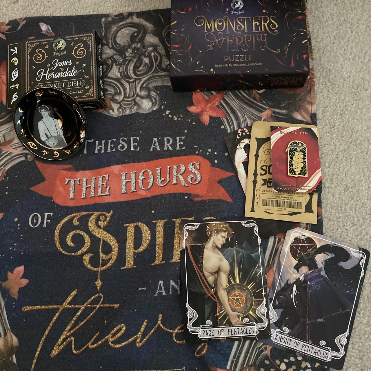 Fairyloot January box 2022 items Book and bookmark... - Depop