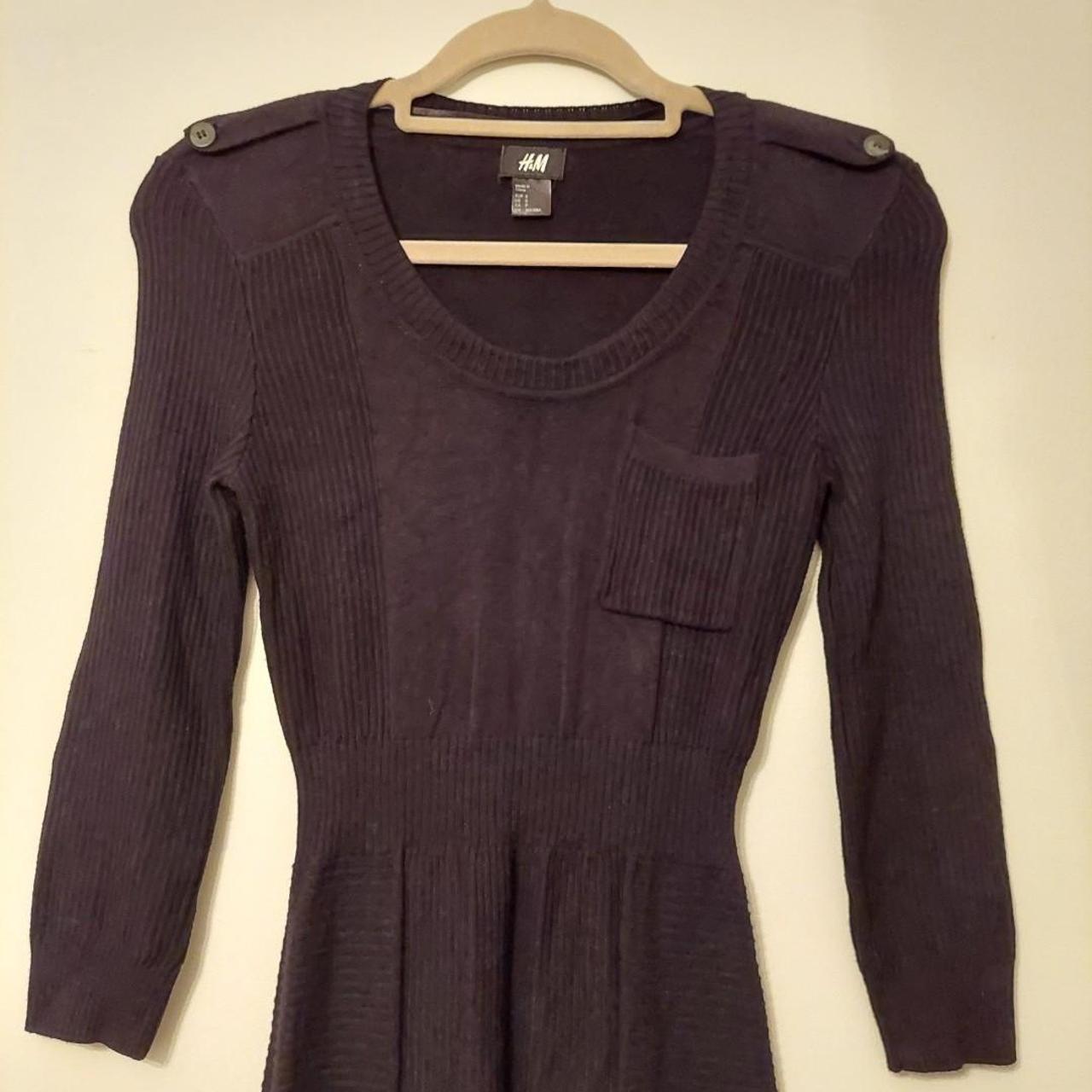 H&M military style black jumper dress. Size small... - Depop