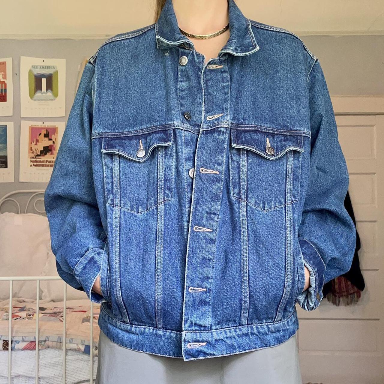 Vintage Wrangler Denim Jacket w Flag embroidery 🧵... - Depop