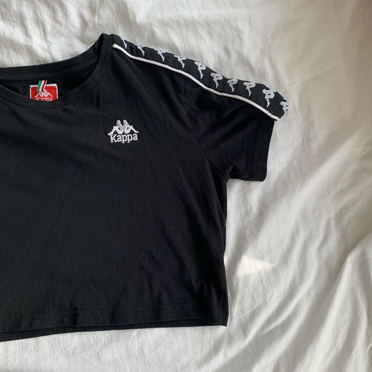 Kappa retro vintage sportswear crop top with logo... - Depop