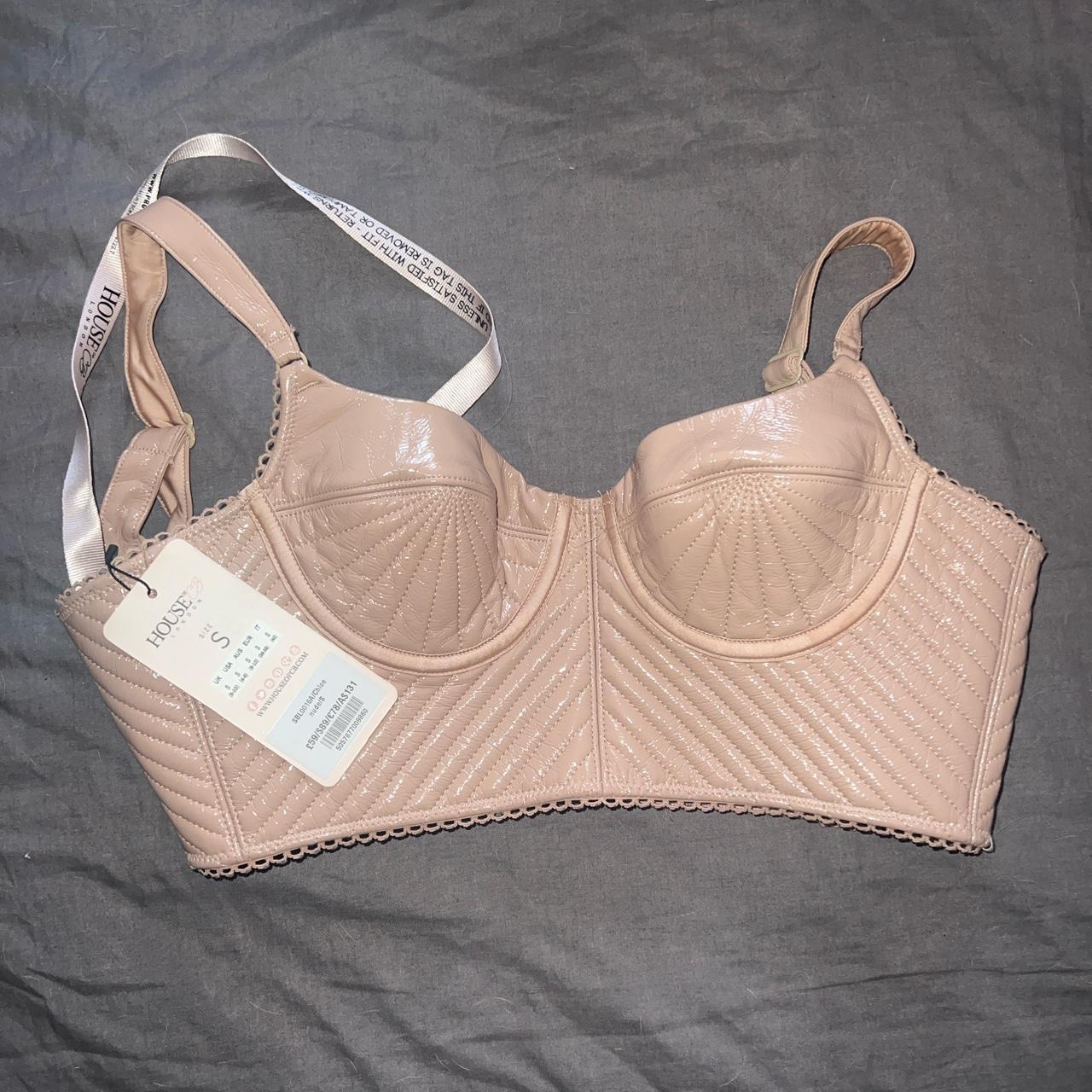 House of CB corset top leather material never worn... - Depop