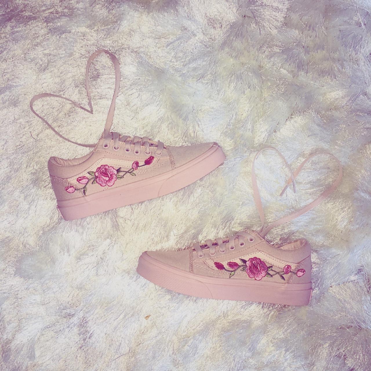 Pink rose vans 100% authentic Brand New comes in... - Depop