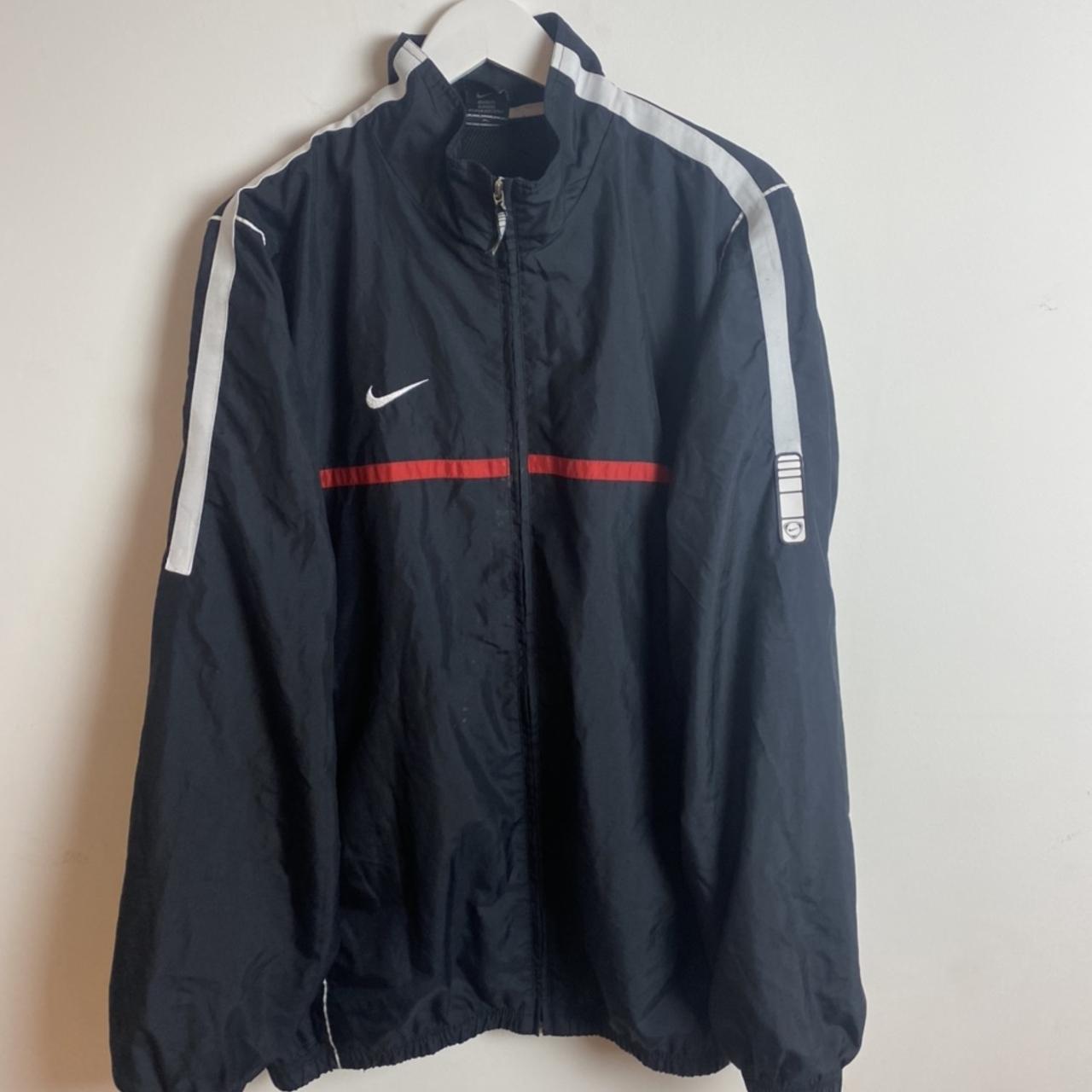 •Black Nike track jacket •Fits men’s size... - Depop