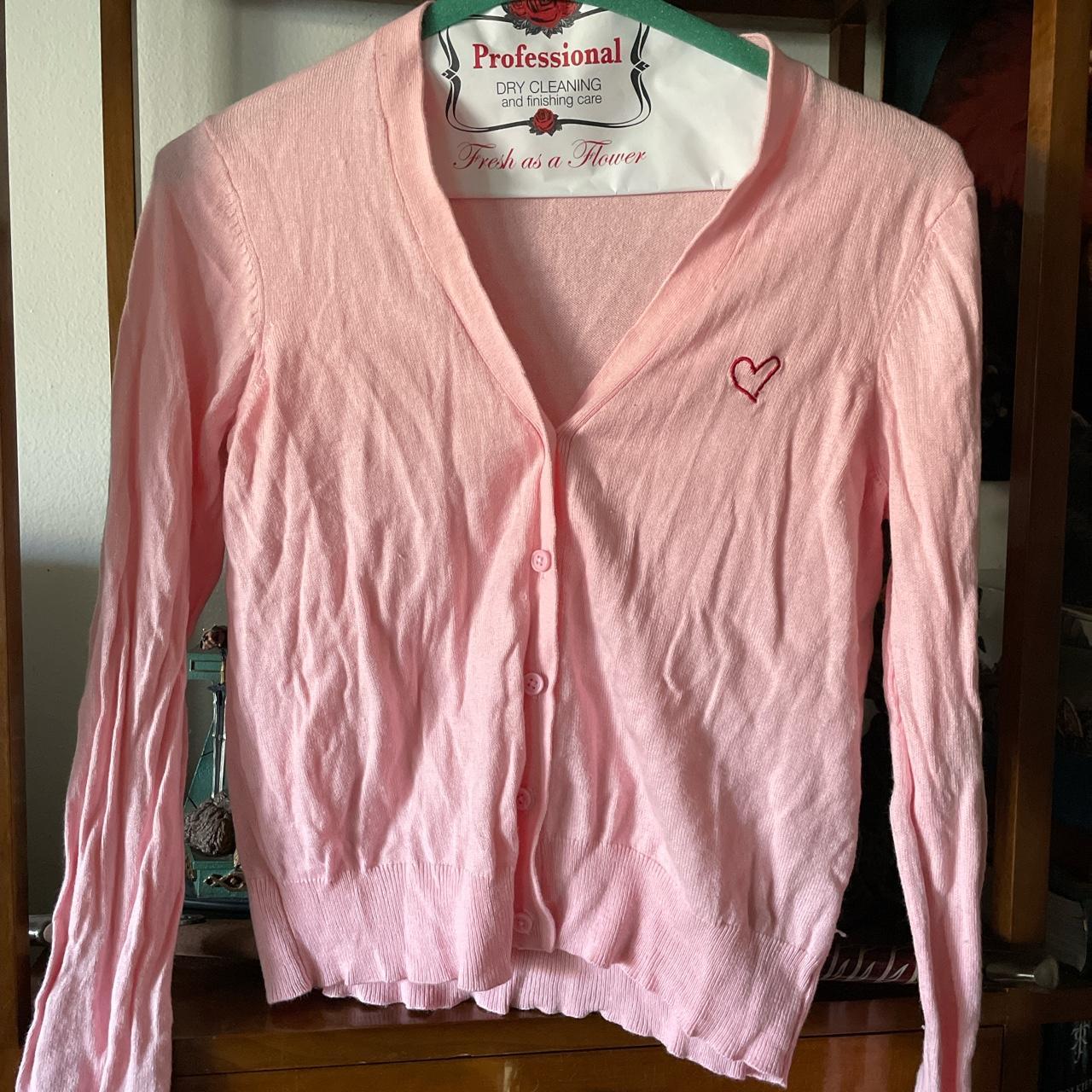 Women's Pink and Red Jumper | Depop