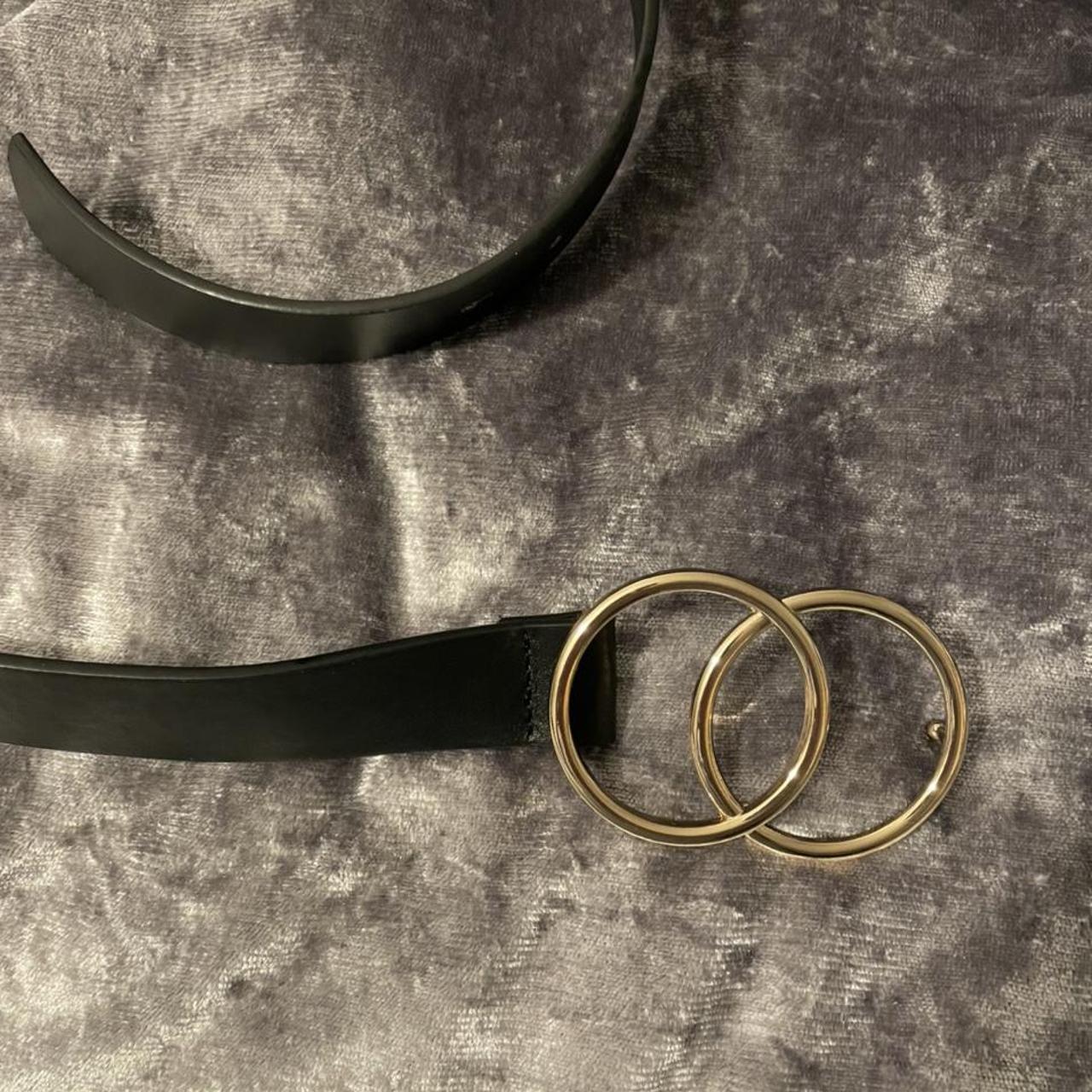 Missguided black and gold ring belt. Brand new... - Depop