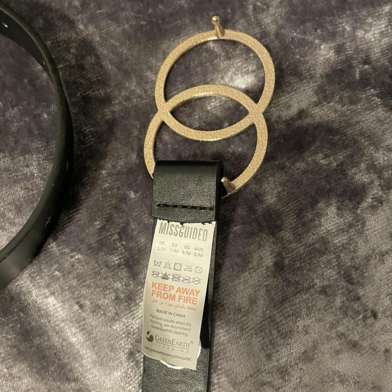 Missguided black and gold ring belt. Brand new... - Depop