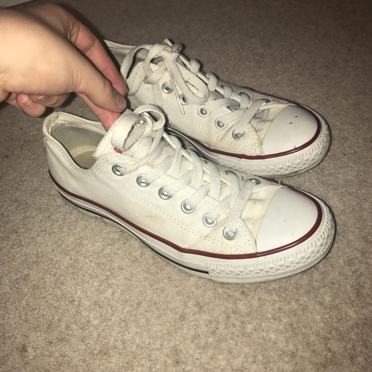 White converse Just need a wash as havent been... - Depop