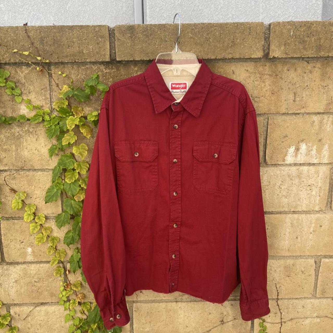 men’s Wrangler Button up shirt longsleeve button... - Depop